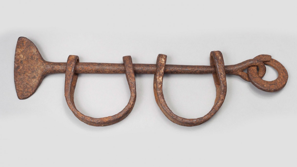 First public exhibit of slavery shackles at the Hay Library | Brown ...